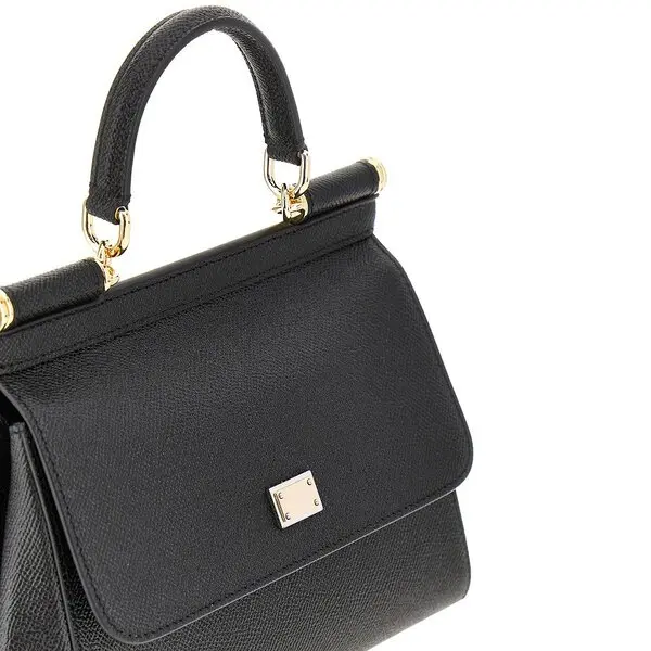 Dolce & Gabbana Dauphine Leather Medium Sicily Bag - Black