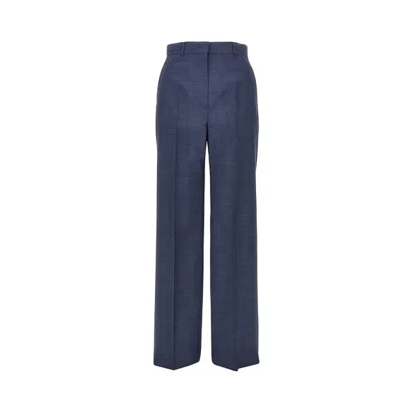 Max Mara Virgin Wool Tailored Pants - Blue