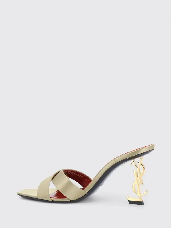 Saint Laurent Heeled Sandal Beige