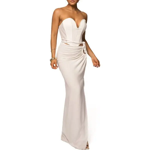 JLUXLABEL Sleeveless Corset Top And Skirt Set