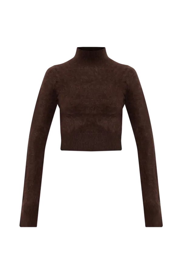 Sportmax Agio' Cropped Cashmere Turtleneck Sweater