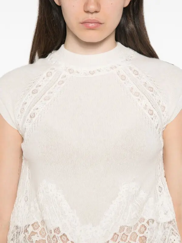 ERMANO SCERVINO Ermanno Scervino Cashmere Lace Top