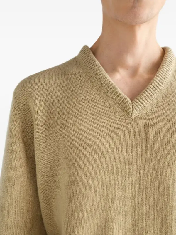LEMAIRE Cashmere V-neck Sweater - Multicolor