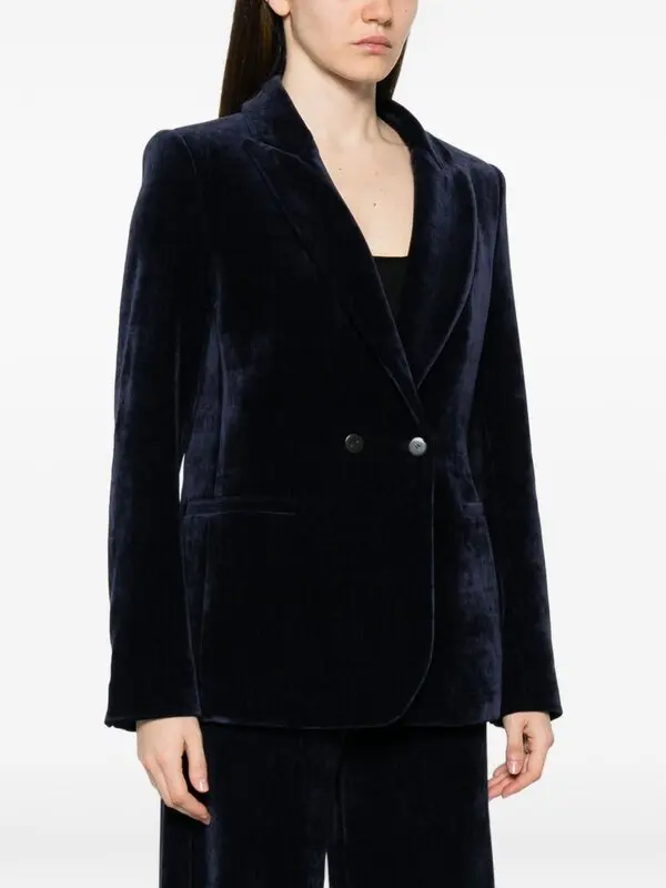 FORTE_FORTE Velvet Double-breasted Jacket - Multicolor