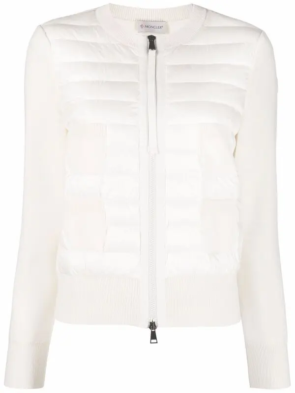 Moncler Wool And Nylon Padded Cardigan