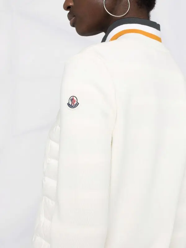 Moncler Wool And Nylon Padded Cardigan