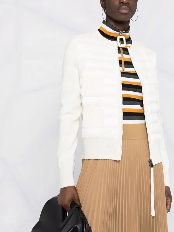 Moncler Wool And Nylon Padded Cardigan