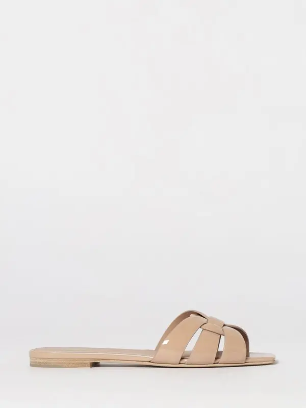 Saint Laurent Tribute Heeled Sandals - Cream