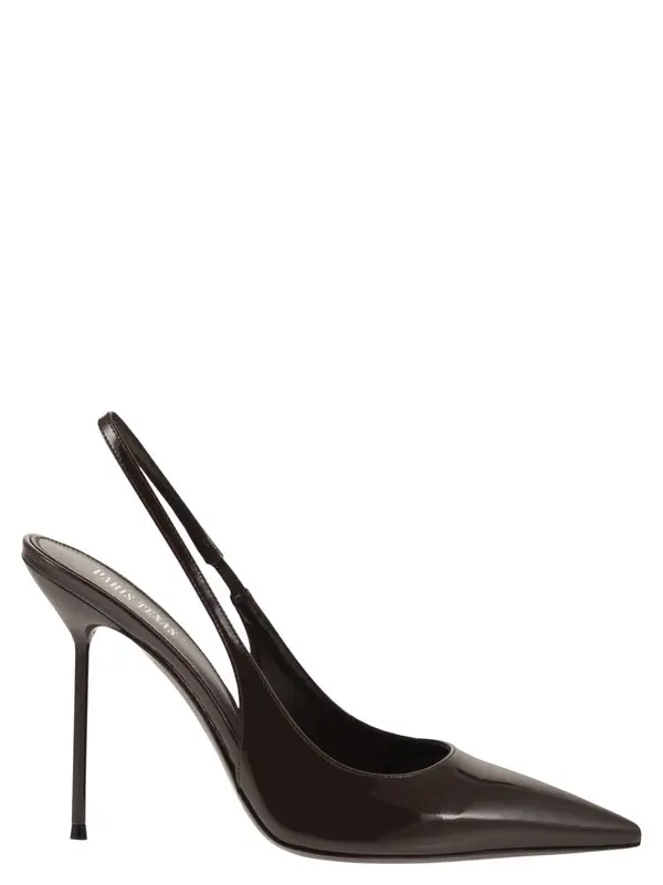 Paris Texas Lidia Slingback 105 Patent Leather Pumps - Brown