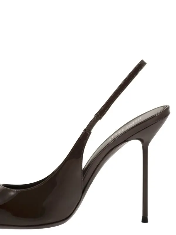 Paris Texas Lidia Slingback 105 Patent Leather Pumps - Brown