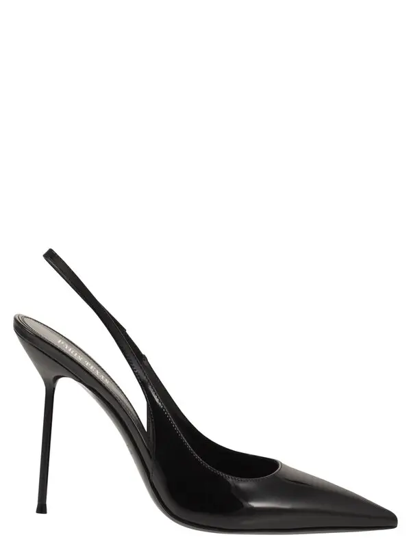 Paris Texas Lidia Slingback 105 Patent Leather Pumps - Black
