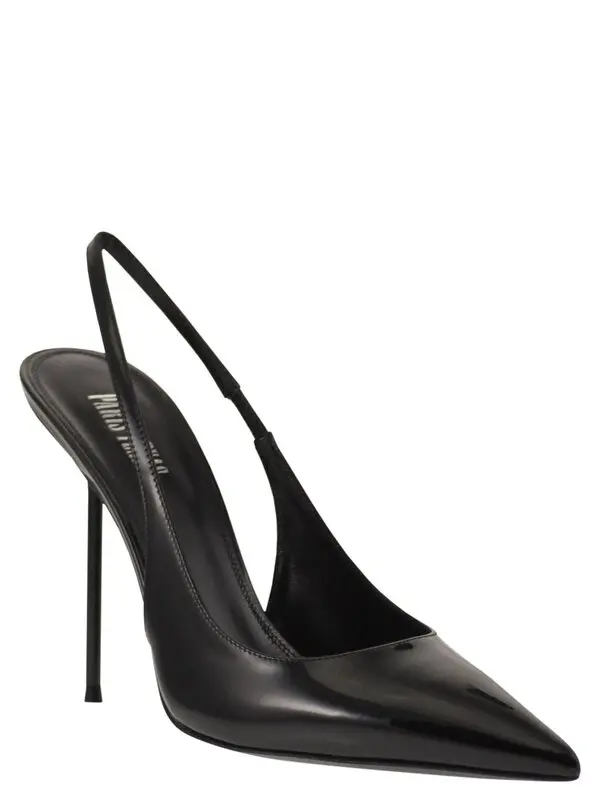 Paris Texas Lidia Slingback 105 Patent Leather Pumps - Black