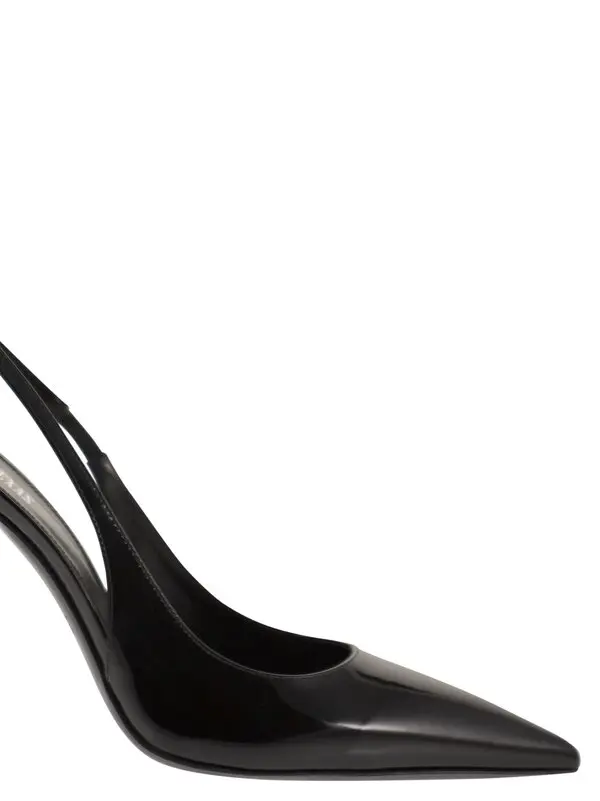 Paris Texas Lidia Slingback 105 Patent Leather Pumps - Black