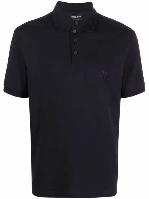 Giorgio Armani Logo Cotton Polo Shirt