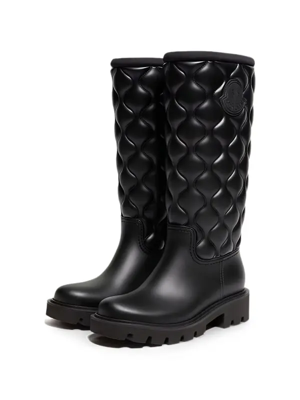 Moncler Kickstream Quilted Knee High Boots