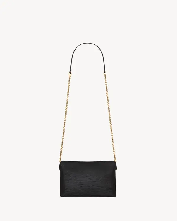 Saint Laurent Cassandre Small Chain Pouch In Lambskin