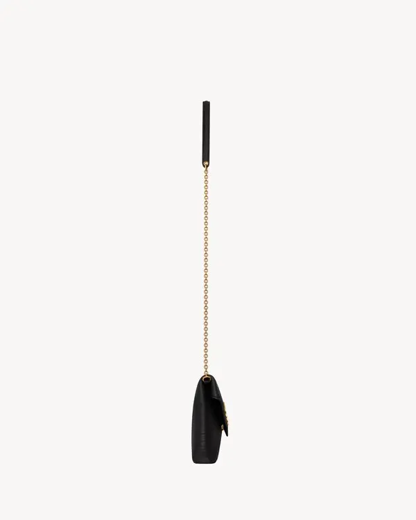 Saint Laurent Cassandre Small Chain Pouch In Lambskin