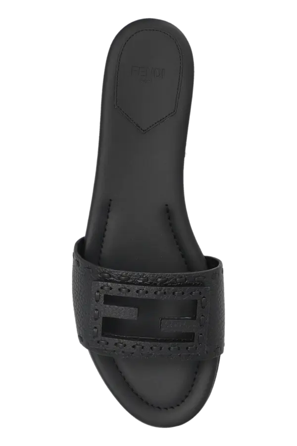 Fendi Baguette Leather Slides