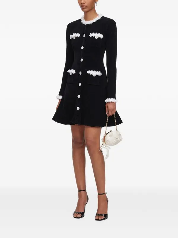 SELF-PORTRAIT Embellished Button-up Dress