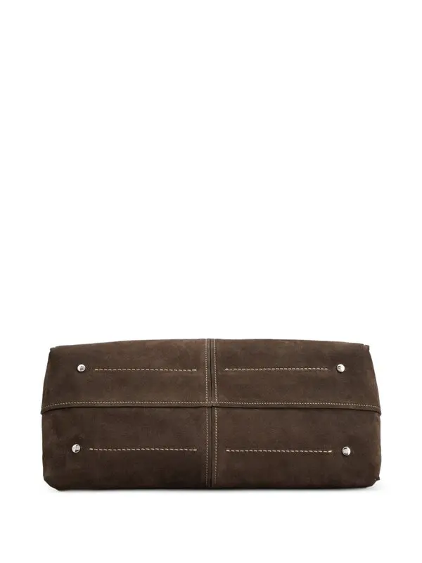 TOD'S Suede Tote Bag With Monogram Detail - Multicolor