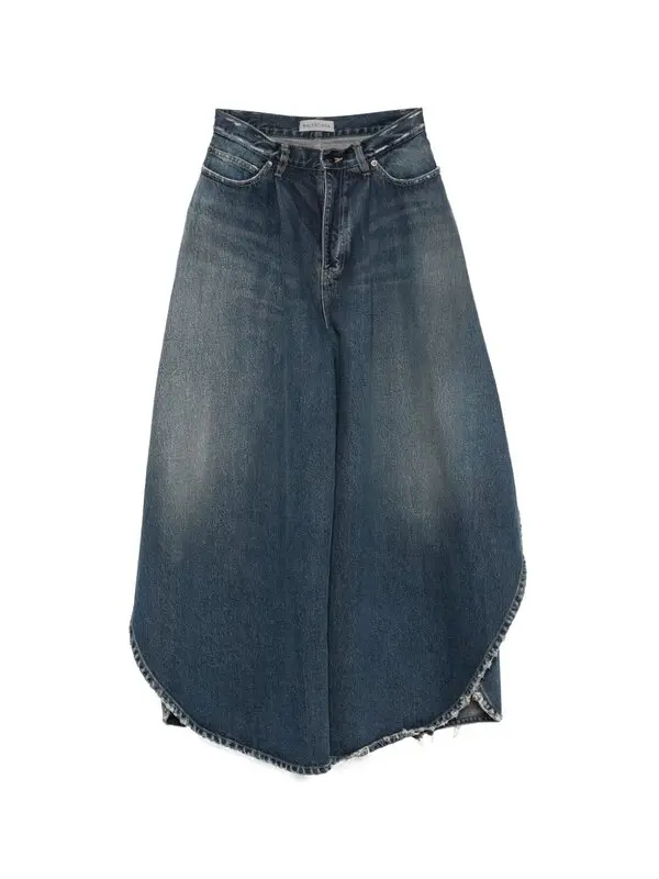 Balenciaga Tulipe Wide Leg Jeans - Multicolor