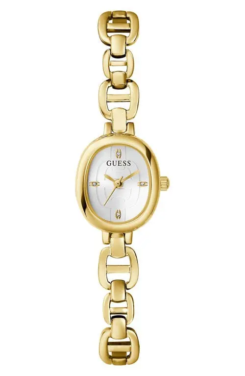 Guess Oval Bracelet Watch - White