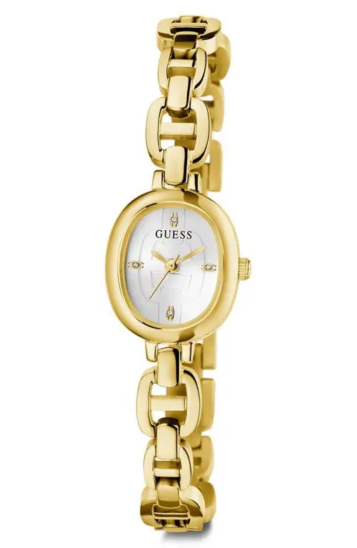 Guess Oval Bracelet Watch - White