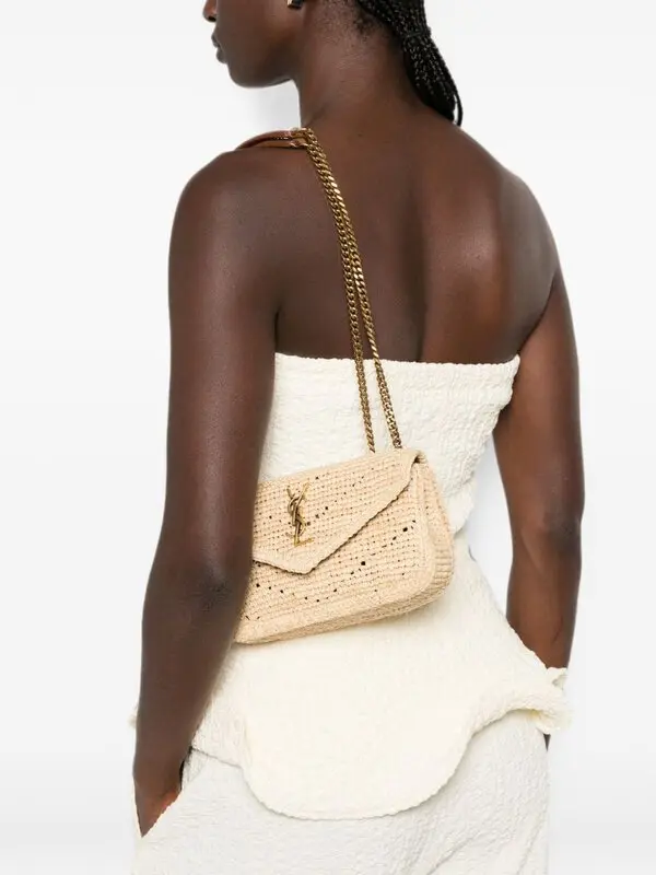 Saint Laurent Loulou Raffia Mini Bag
