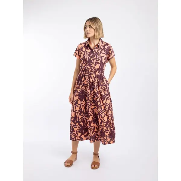 WEIRD FISH Artemis Printed Jersey Midi Dress