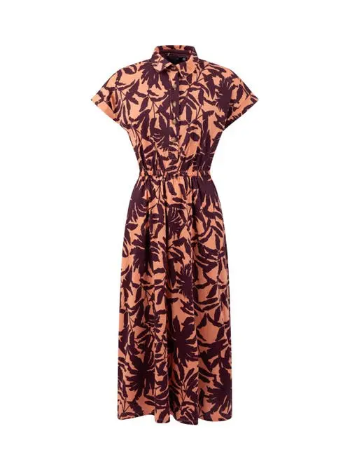 WEIRD FISH Artemis Printed Jersey Midi Dress