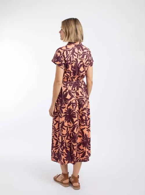 WEIRD FISH Artemis Printed Jersey Midi Dress