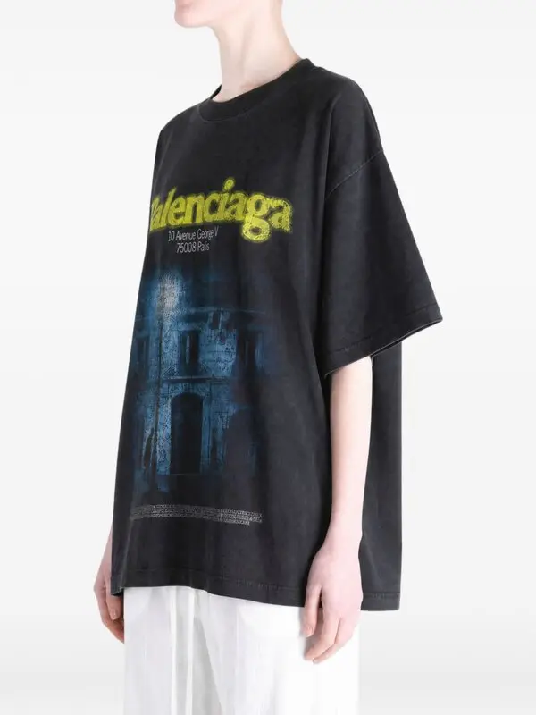 Balenciaga Printed Cotton T-shirt - Multicolor