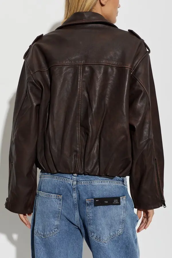 ALLSAINTS Samina Oversized Leather Biker Jacket