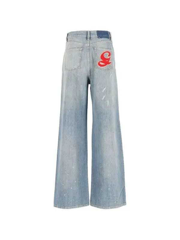 GOLDEN GOOSE Boyfriend Fit Jeans With Embroidered Logo