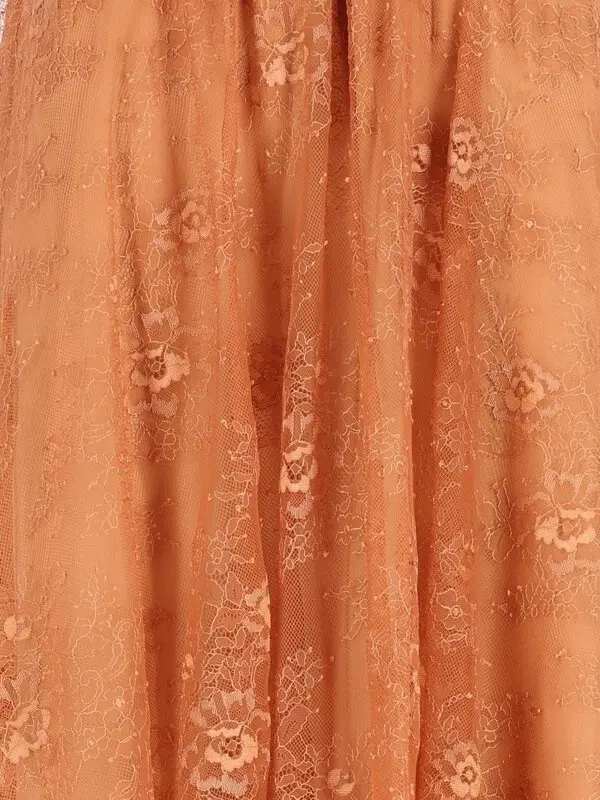 FORTE_FORTE Lace Midi Skirt - Yellow