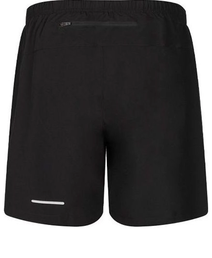 Asics Logo Back Zip Pocket Shorts - Black/silver