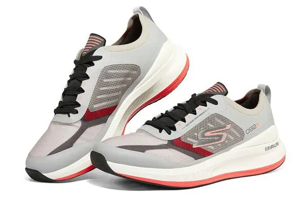 Sketchers Go Run Pulse Athletic Sneakers - Grey/red/white