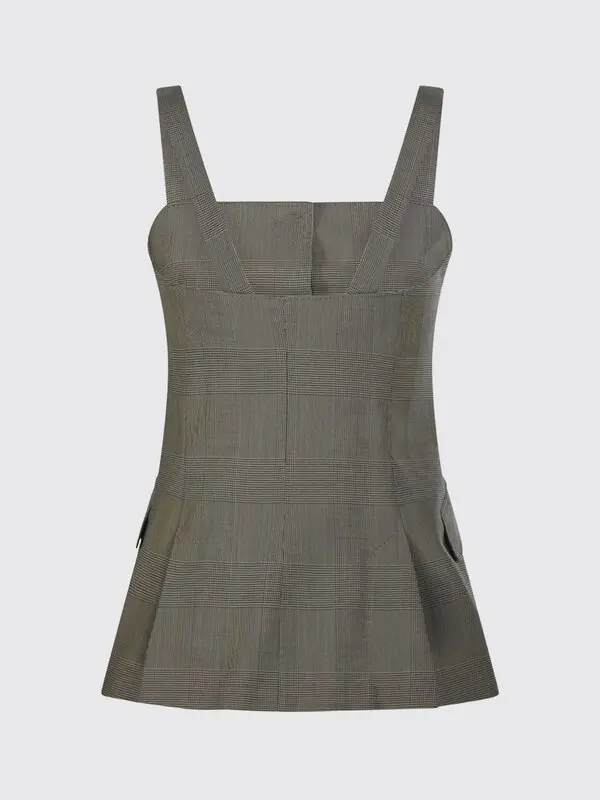 Max Mara Sleeveless Plaid Top