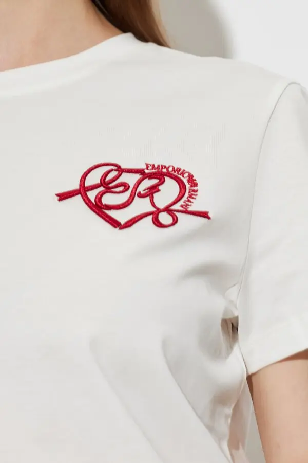 Emporio Armani Embroidered Heart T-shirt