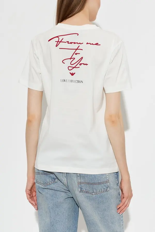 Emporio Armani Appliqué Cotton T-shirt