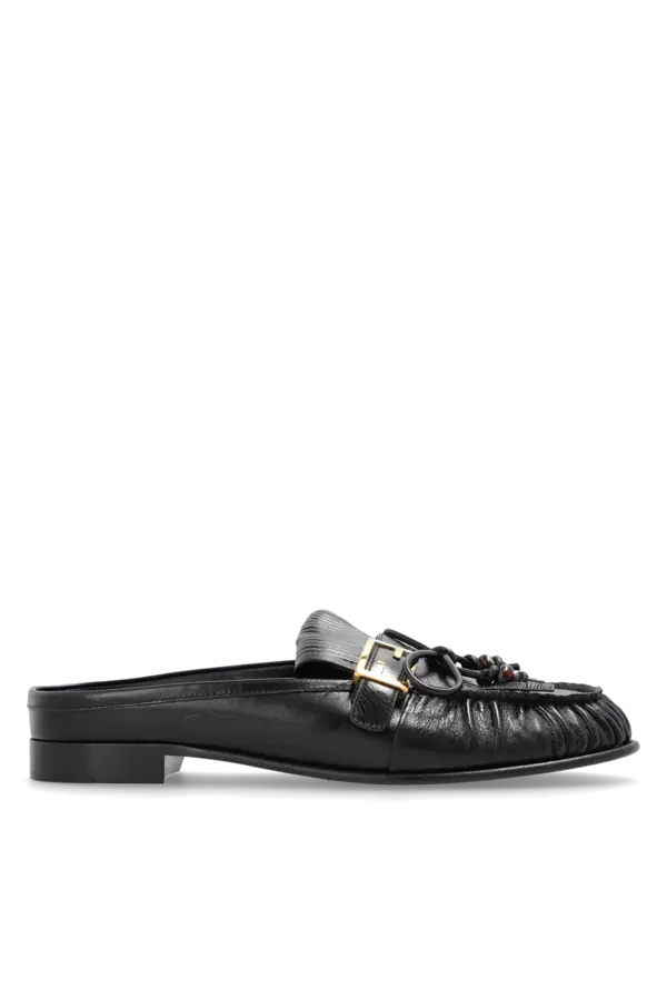 Fendi Leather Loafers-style Mules