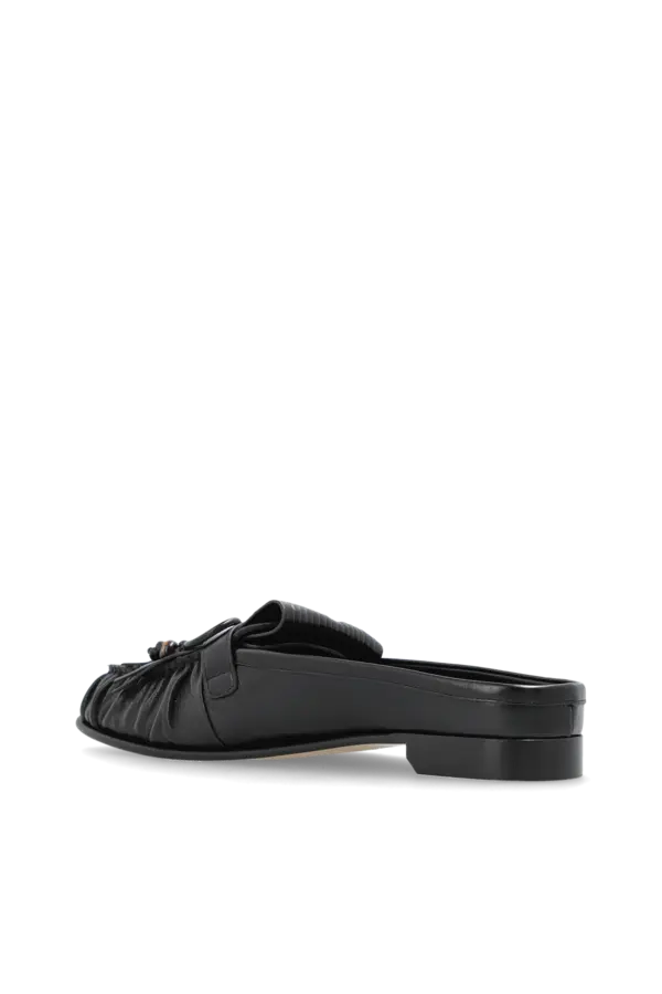 Fendi Leather Loafers-style Mules