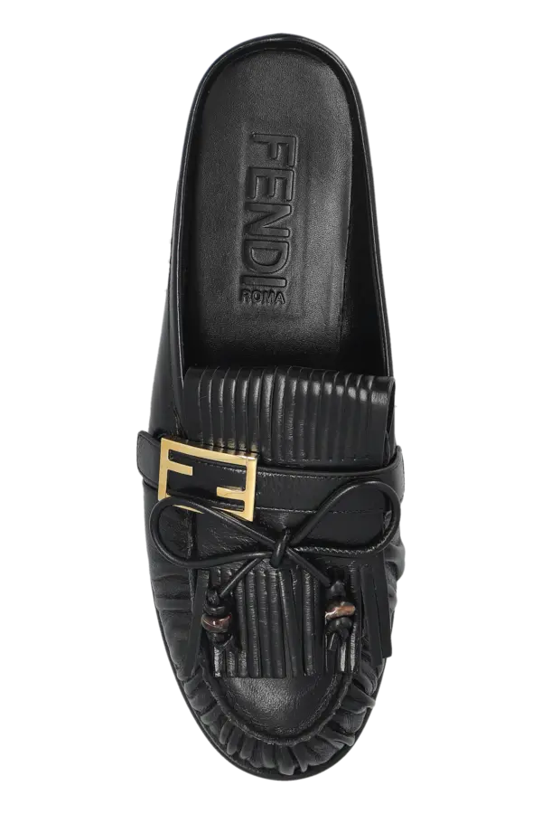 Fendi Leather Loafers-style Mules
