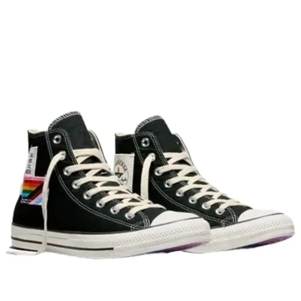 CONVERSE Chuck Taylor All Star High Top Pride Patch Sneakers - Black/egret/egret