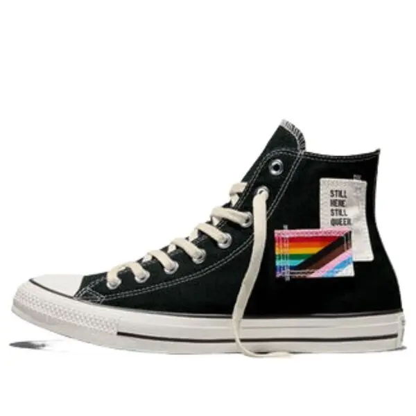 CONVERSE Chuck Taylor All Star High Top Pride Patch Sneakers - Black/egret/egret