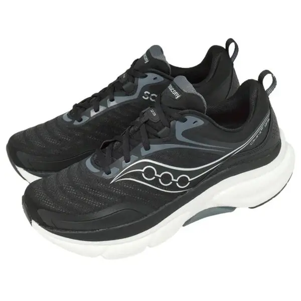Saucony Omni 23 St Wide Athletic Sneakers - Black/silver