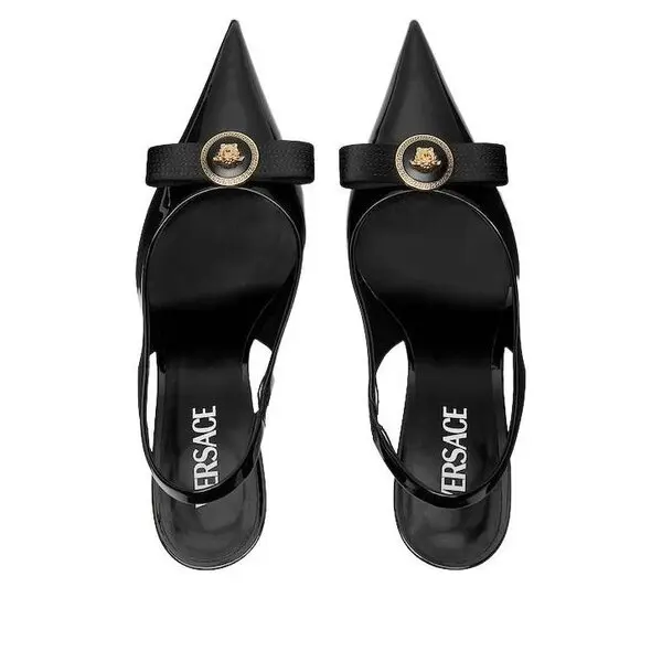 Versace Ribbon Patent Slingbacks