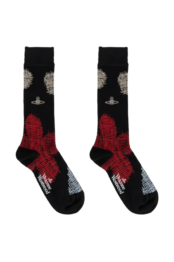 VIVIENNE WESTWOOD Knee High Socks With Patterned Logo
