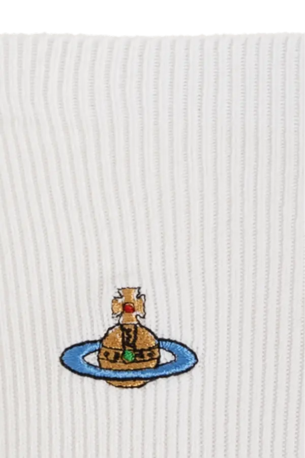 VIVIENNE WESTWOOD Ribbed Socks With Embroidered Logo