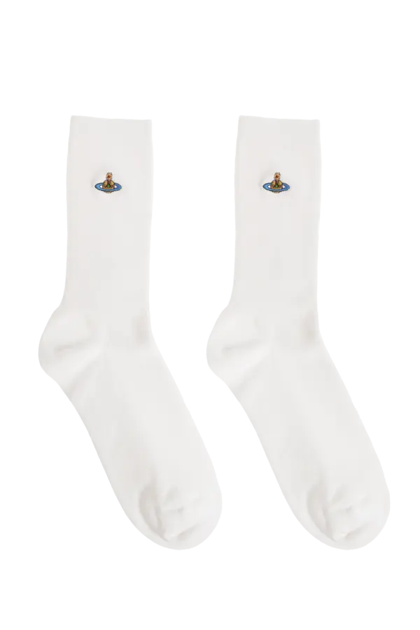 VIVIENNE WESTWOOD Ribbed Socks With Embroidered Logo